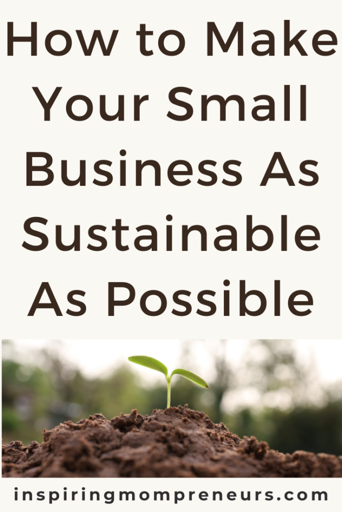 Make Your Small Business Sustainable- Inspiring Mompreneurs